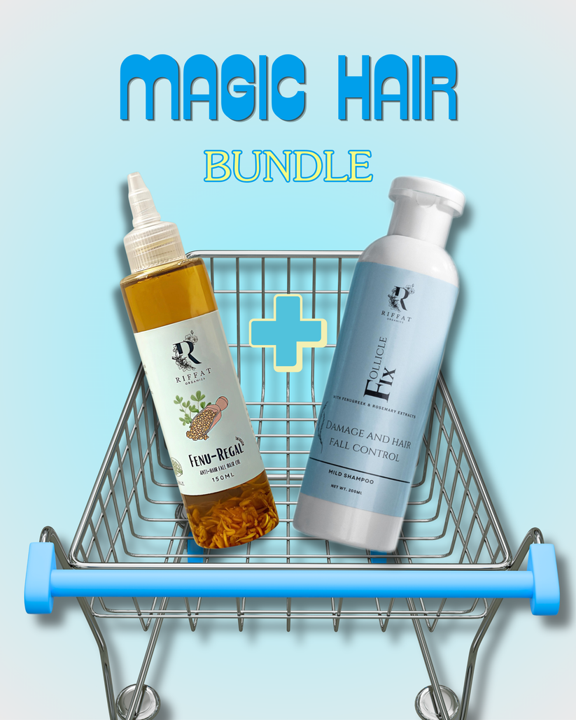 Magic Hair Bundle - Shampoo + Hair Oil – Riffat Organics